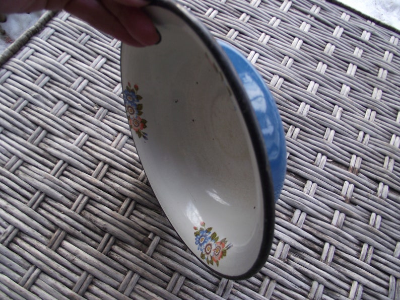 Romanian Ukrainian Rustic Vintage Enamel Bowl Enamel Plate - Etsy
