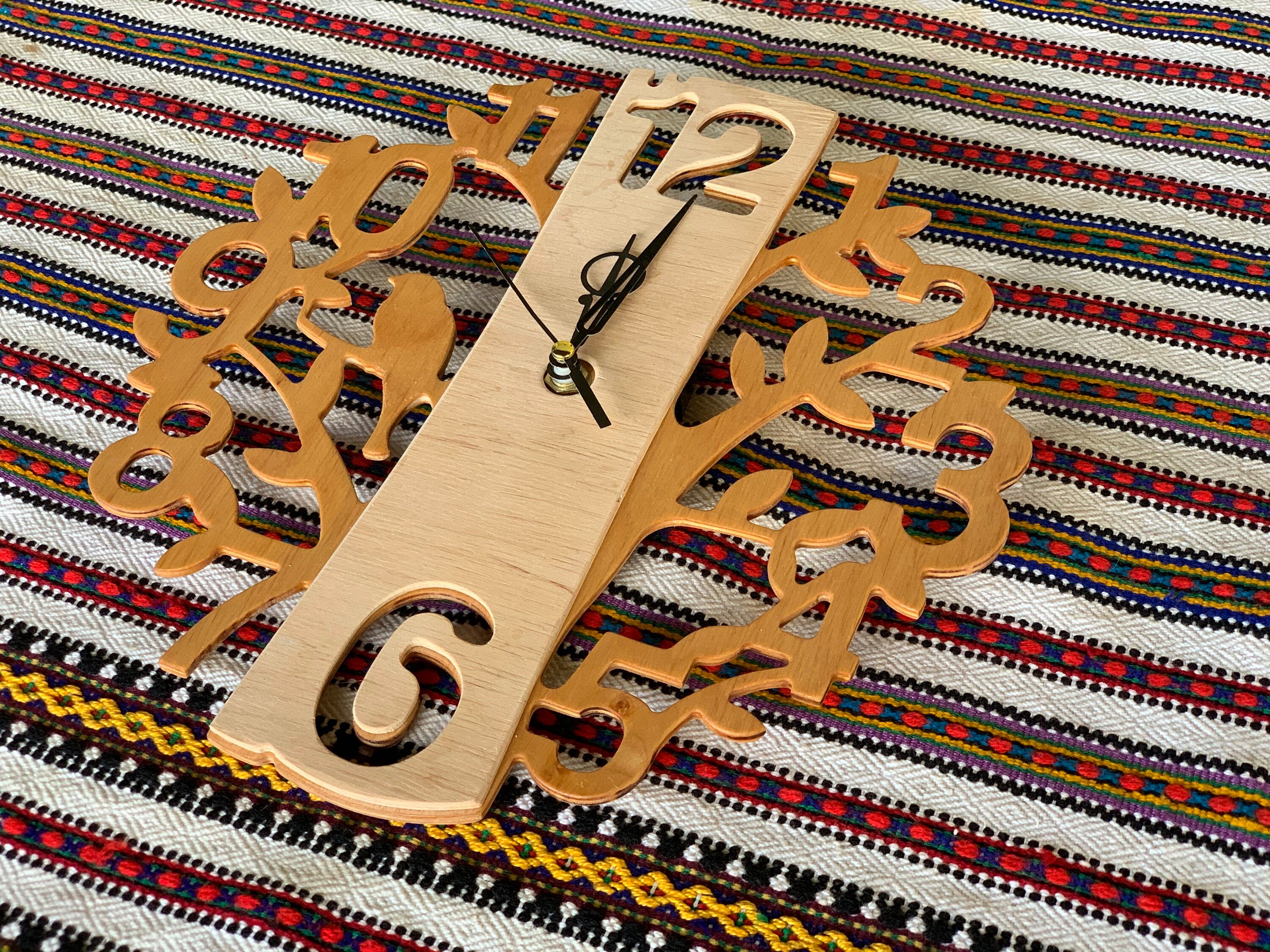 Wooden Original Wall Clock Modern Clocks Laser Cut Home Decor | Etsy