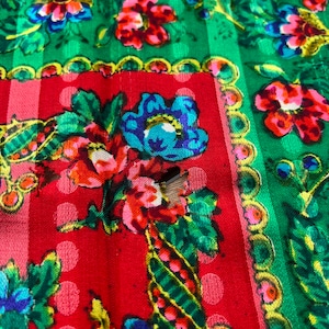 Romanian Wool Shawl Russian Scarf Soviet Floral Vintage Shawl Old Shawl ...
