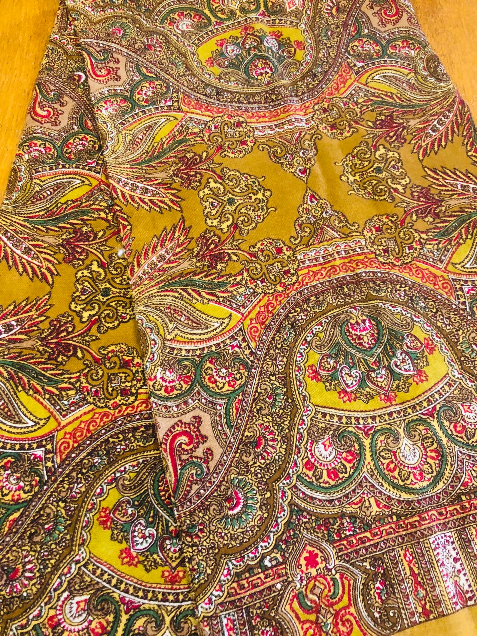 Beautiful Mans Neck Scarf Vintage Soviet Floral Ukrainian - Etsy