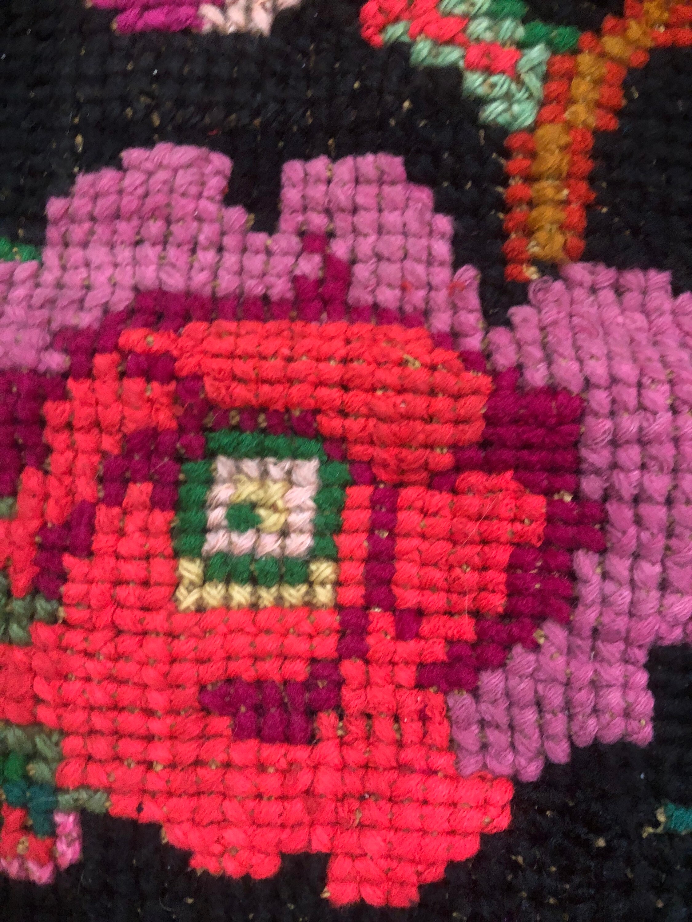 Very Heavy Ukraine Carpet Cross-stitch Old Antique Rug Kilim Embroidery ...