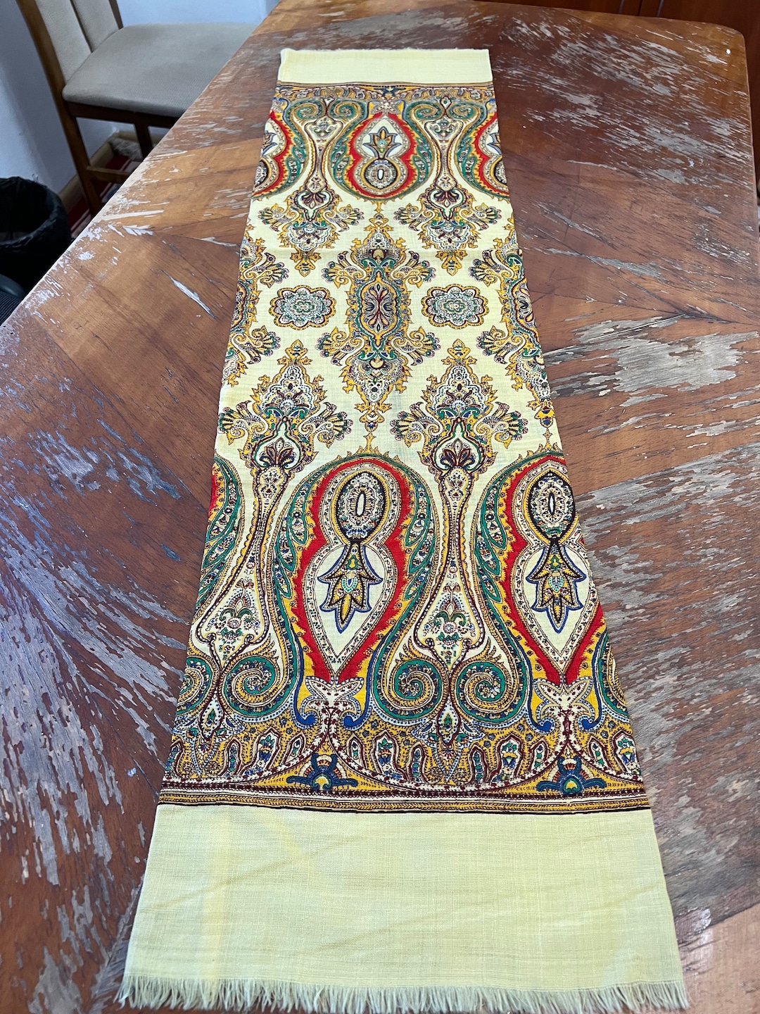 Unique Very Rare Scarf Beautiful Man’s Neck Scarf Vintage Soviet Floral ...
