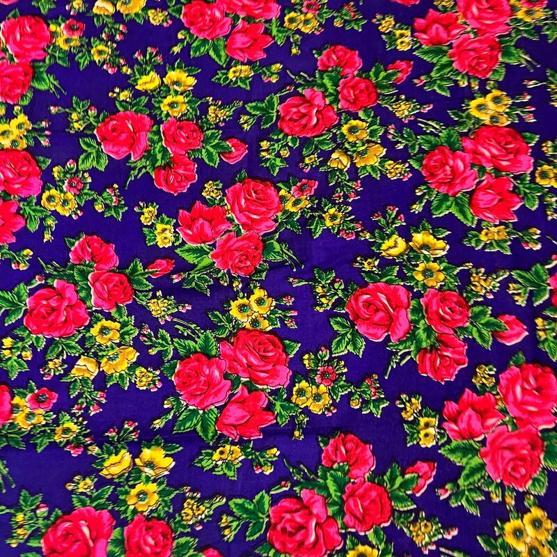 Retro Floral Fabric - Etsy
