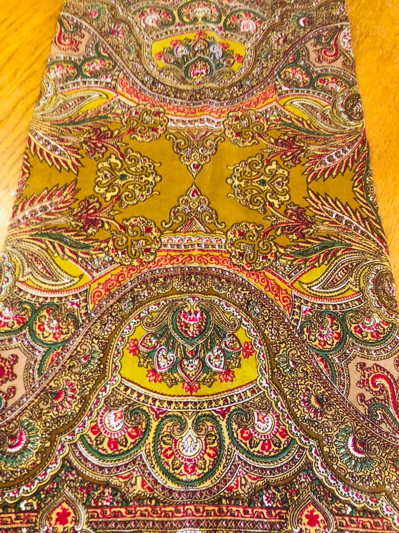 Beautiful Mans Neck Scarf Vintage Soviet Floral Ukrainian - Etsy