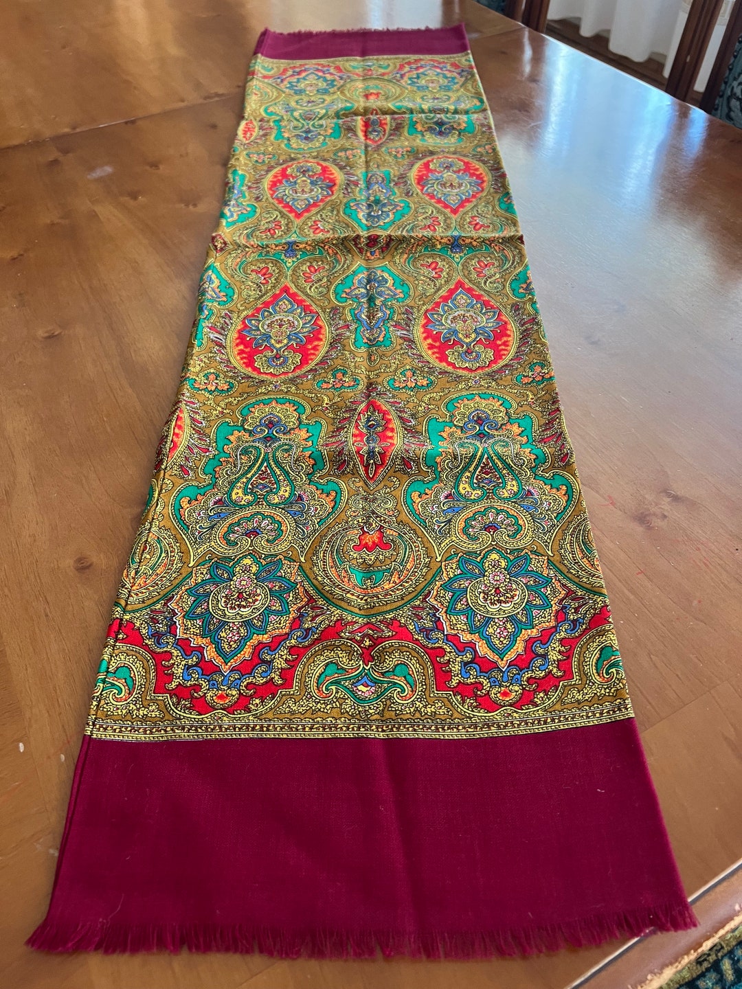 Unique Very Rare Scarf Man’s Neck Scarf Vintage Soviet Floral Ukrainian ...