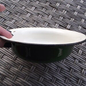 Romanian Ukrainian Rustic Vintage Enamel Bowl Enamel Plate Metal Bowl ...