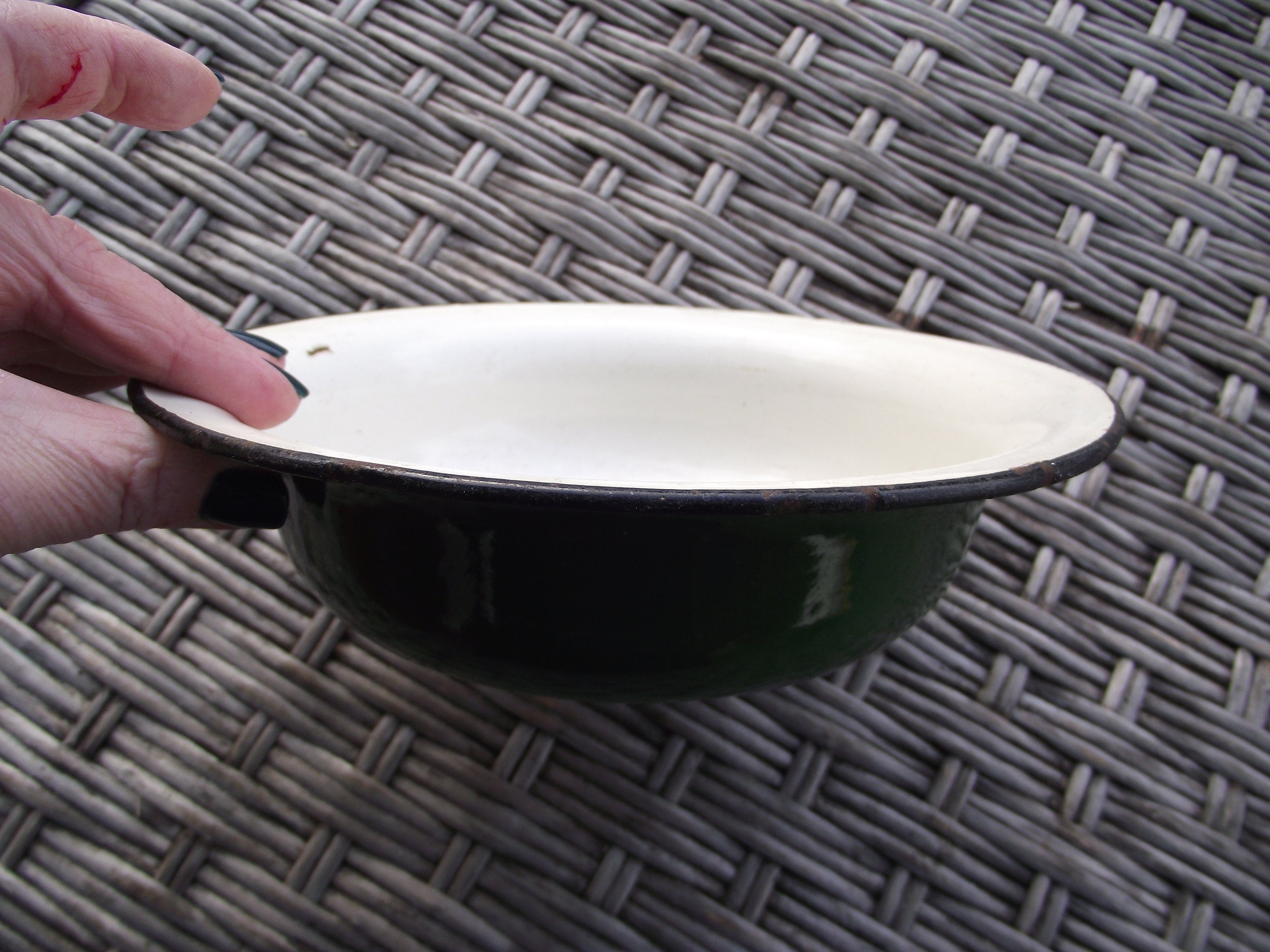 Romanian Ukrainian Rustic Vintage Enamel Bowl Enamel Plate | Etsy