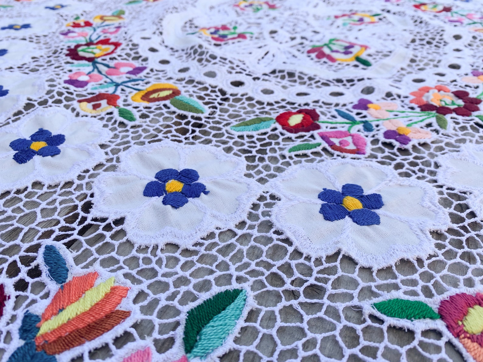 Traditional Hungarian Matyo Hand Embroidered Kalocsai | Etsy