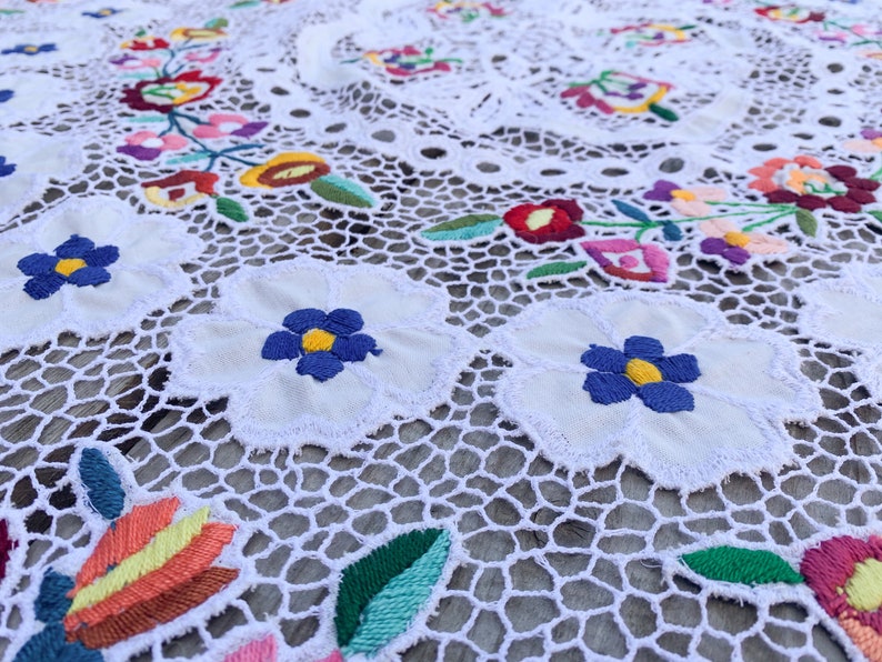 Traditional Hungarian Matyo Hand Embroidered Kalocsai | Etsy