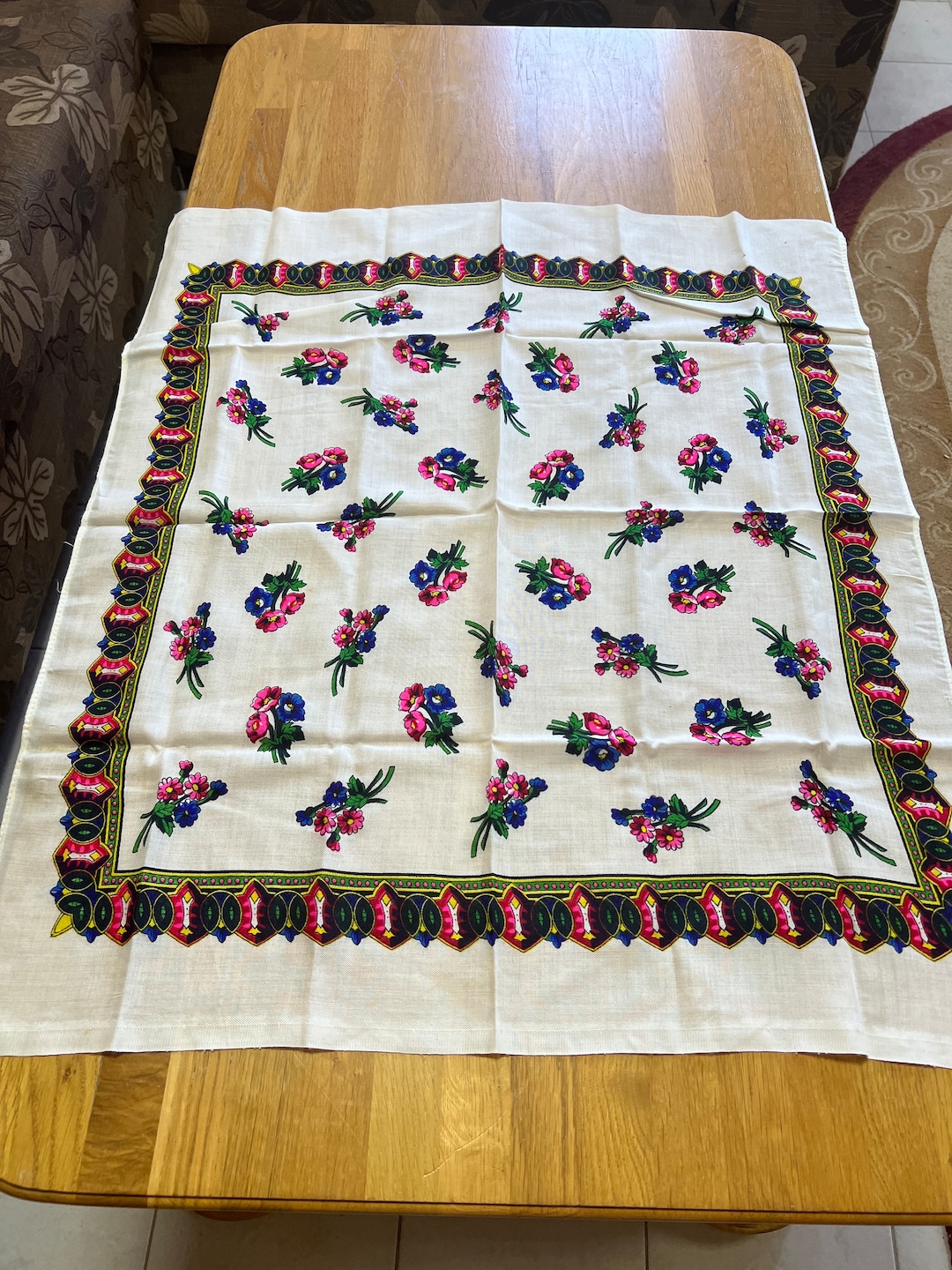 Beautiful Russian Scarf Floral Vintage Ukrainian Romanian Shawl Old ...