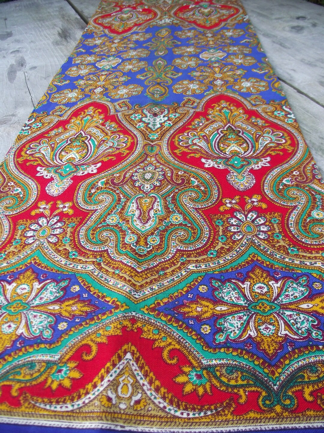 Beautiful Mans Neck Scarf Vintage Soviet Floral Ukrainian Romanian Wool ...