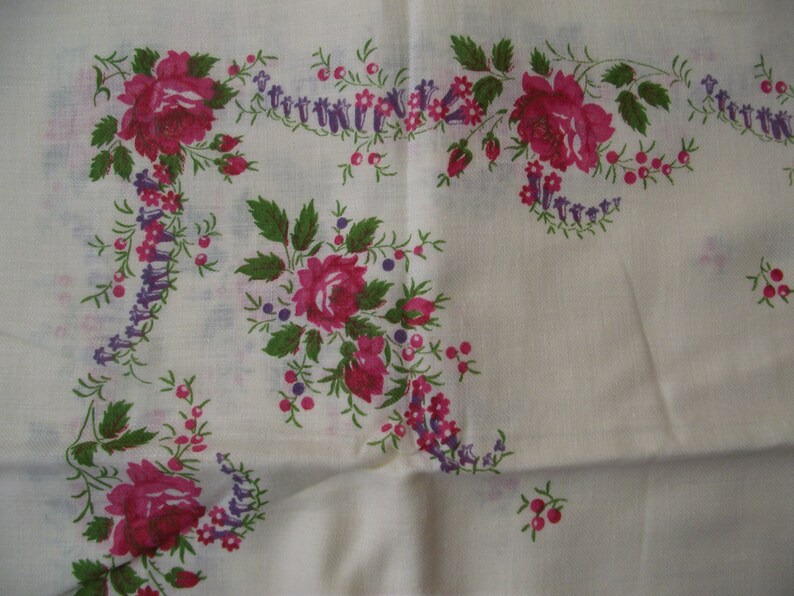 Soviet Floral Shawl 60s Ivory Folk Shawl Cotton Wadding Bright - Etsy