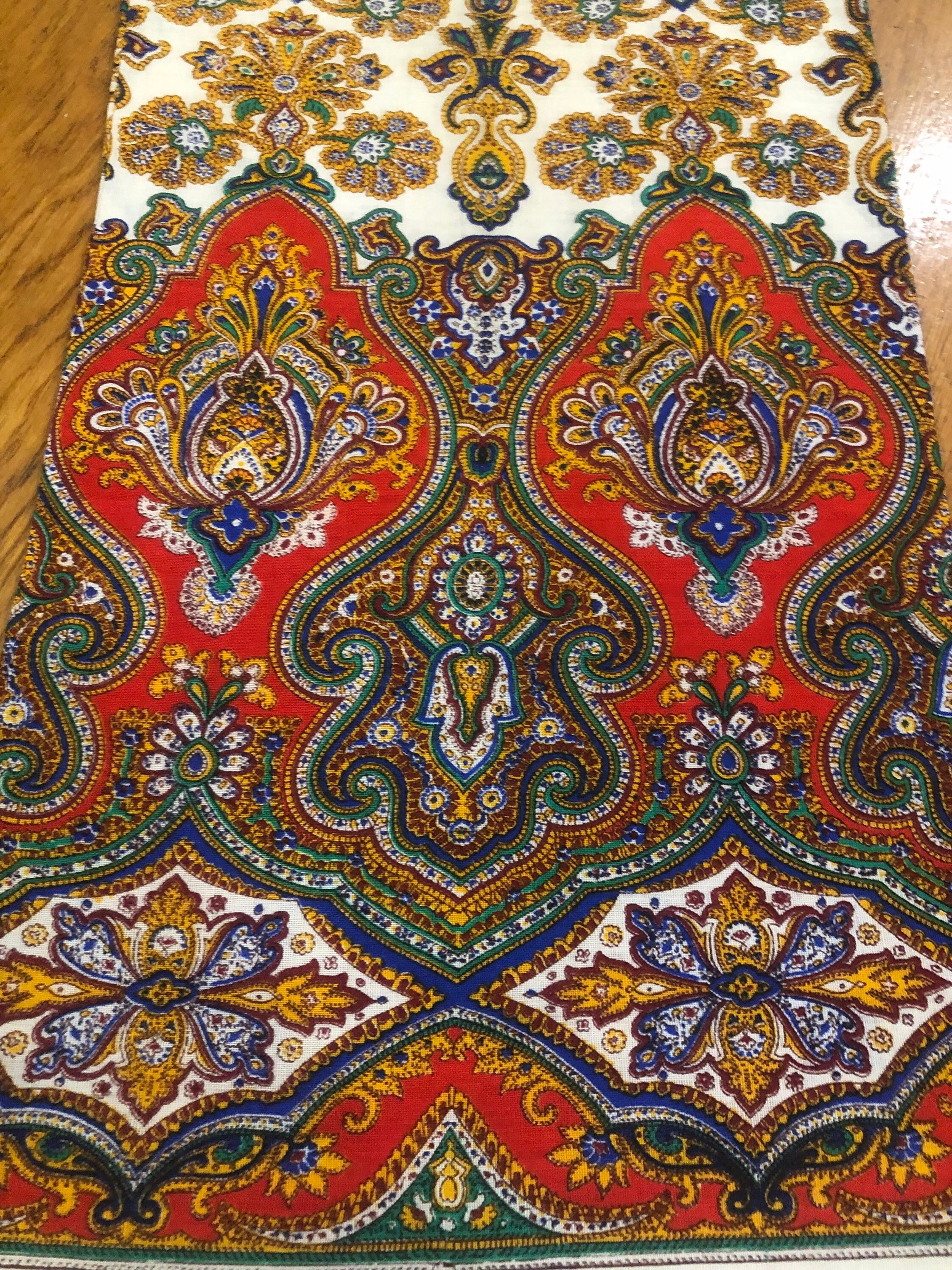 Unique Very Rare Scarf Beautiful Man’s Neck Scarf Vintage Soviet Floral ...