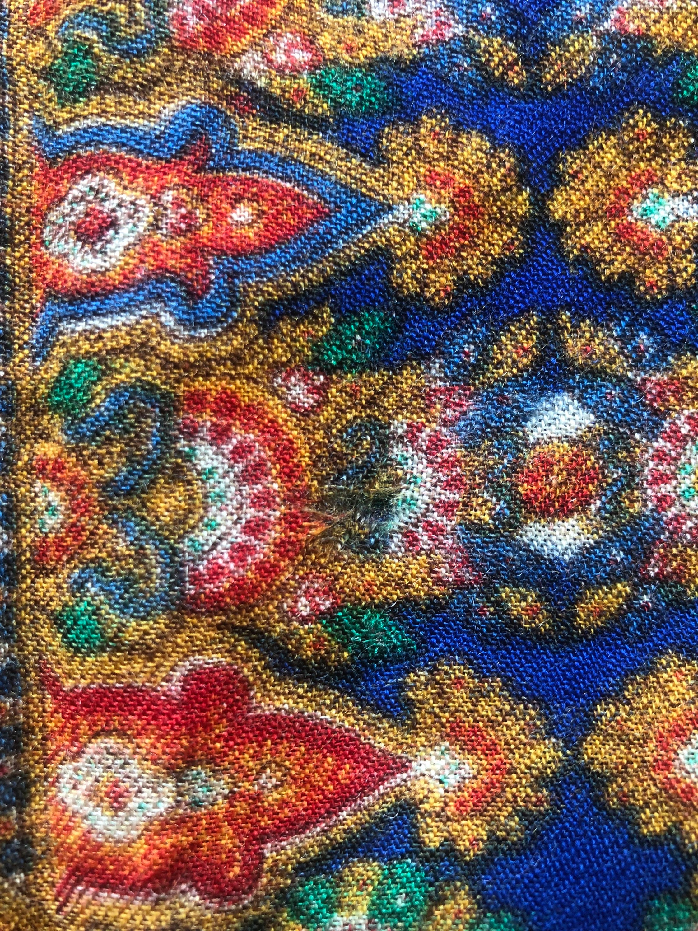 Beautiful Man’s Neck Scarf Vintage Soviet Floral Ukrainian Romanian ...