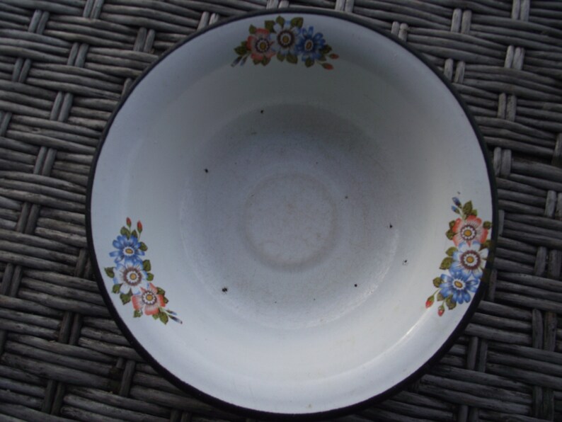Romanian Ukrainian Rustic Vintage Enamel Bowl Enamel Plate - Etsy