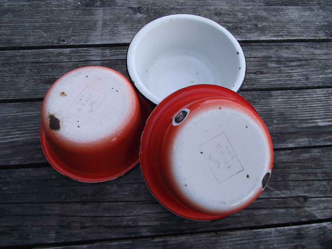 Ukraine Romanian Ukrainian Rustic Vintage Enamel Bowl Enamel Plate ...