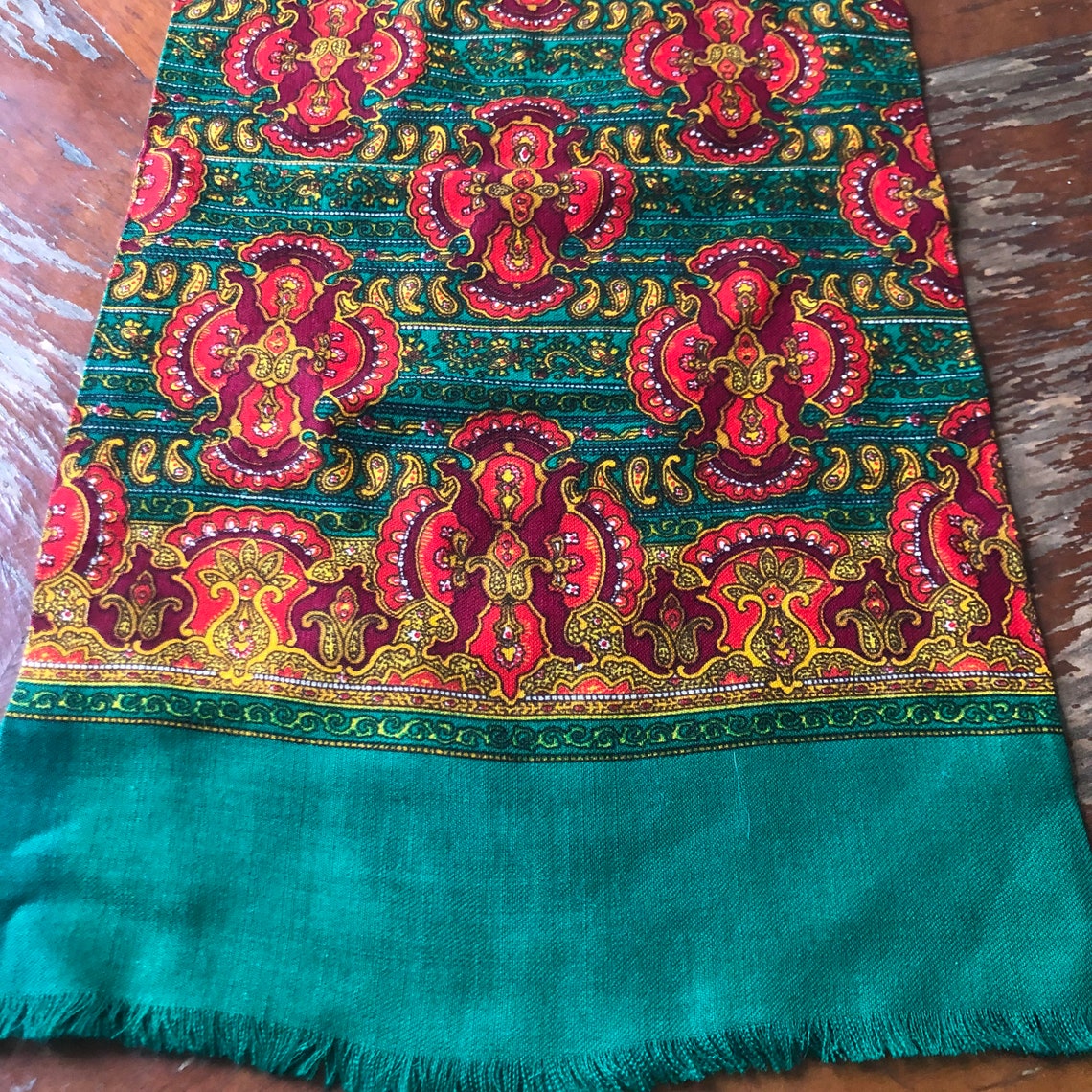 Unique Very Rare Scarf Beautiful Man’s Neck Scarf Vintage Soviet Floral ...