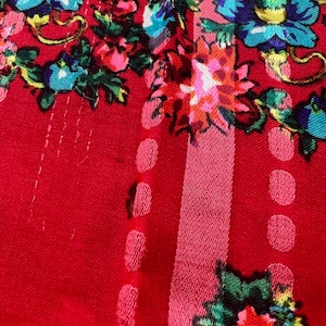 Romanian Wool Shawl Russian Scarf Soviet Floral Vintage Shawl Old Shawl ...