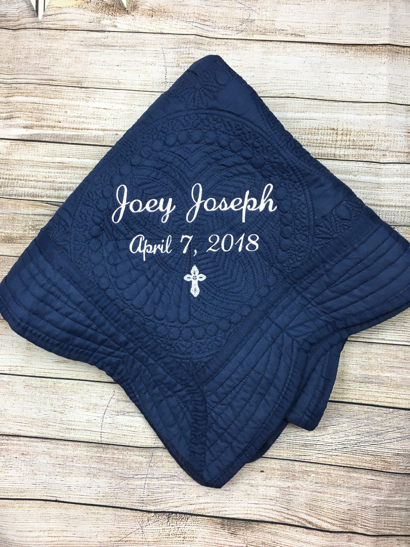Personalized Baby Blanket Boy Monogrammed Baby Baby Baptism | Etsy