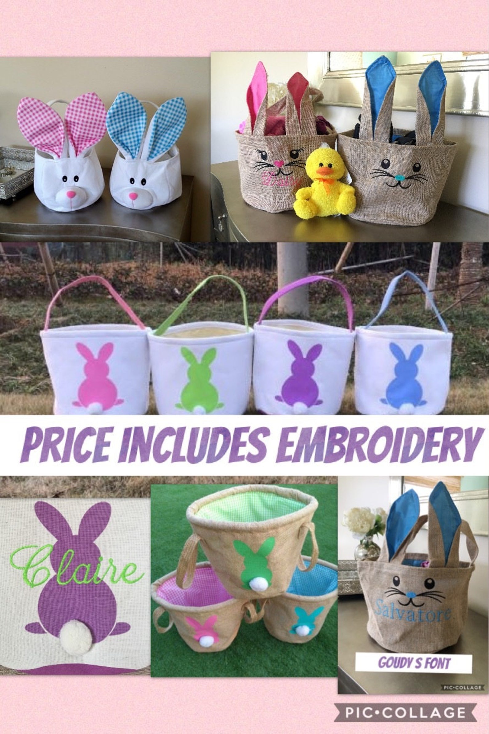 Monogrammed Easter Basket, Personalized Easter Basket, Girls Easter Basket, Boys Easter Baskets ...