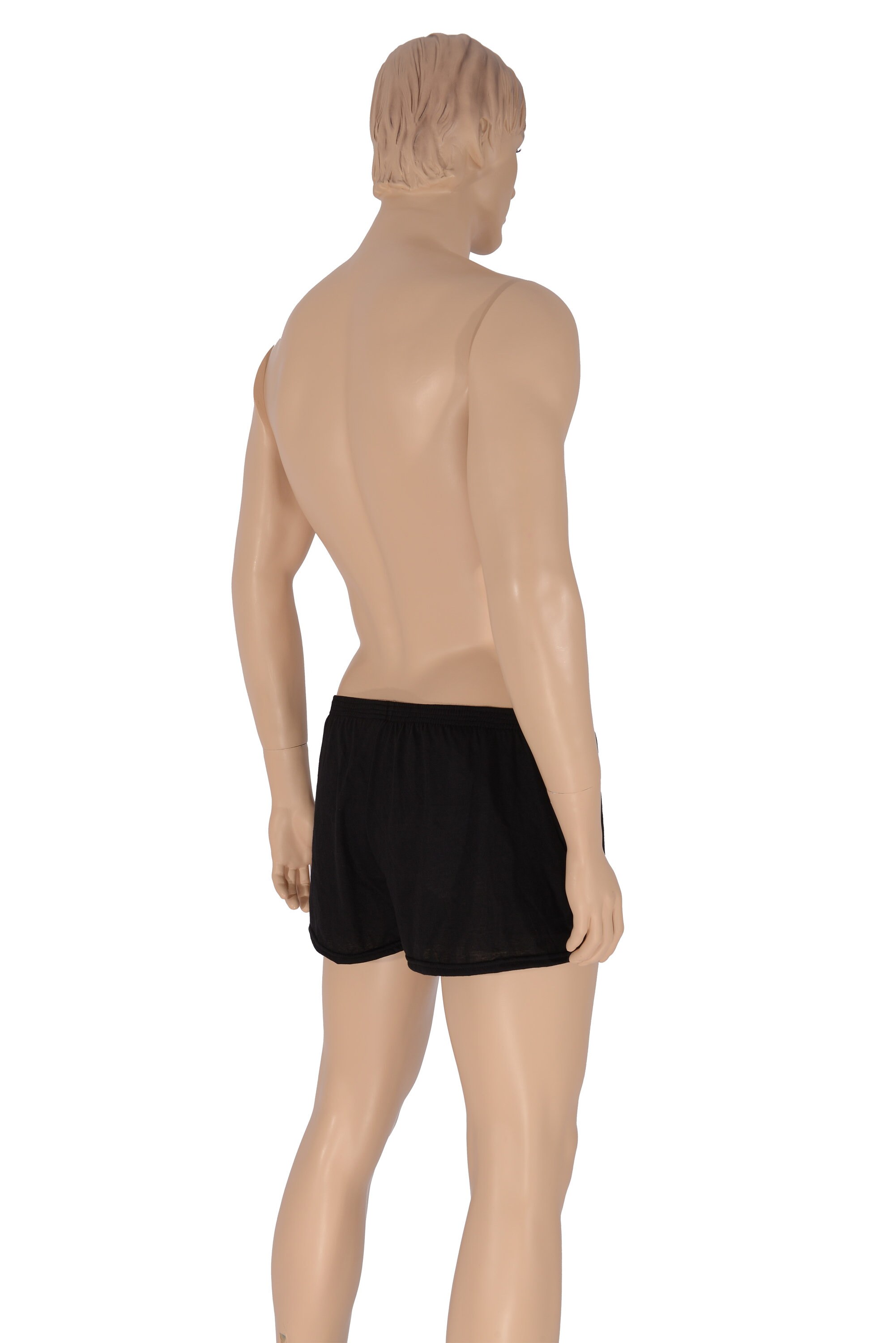 Mens Black Light Cotton Square Cut Shorts, Australian Made, Beach Dance ...