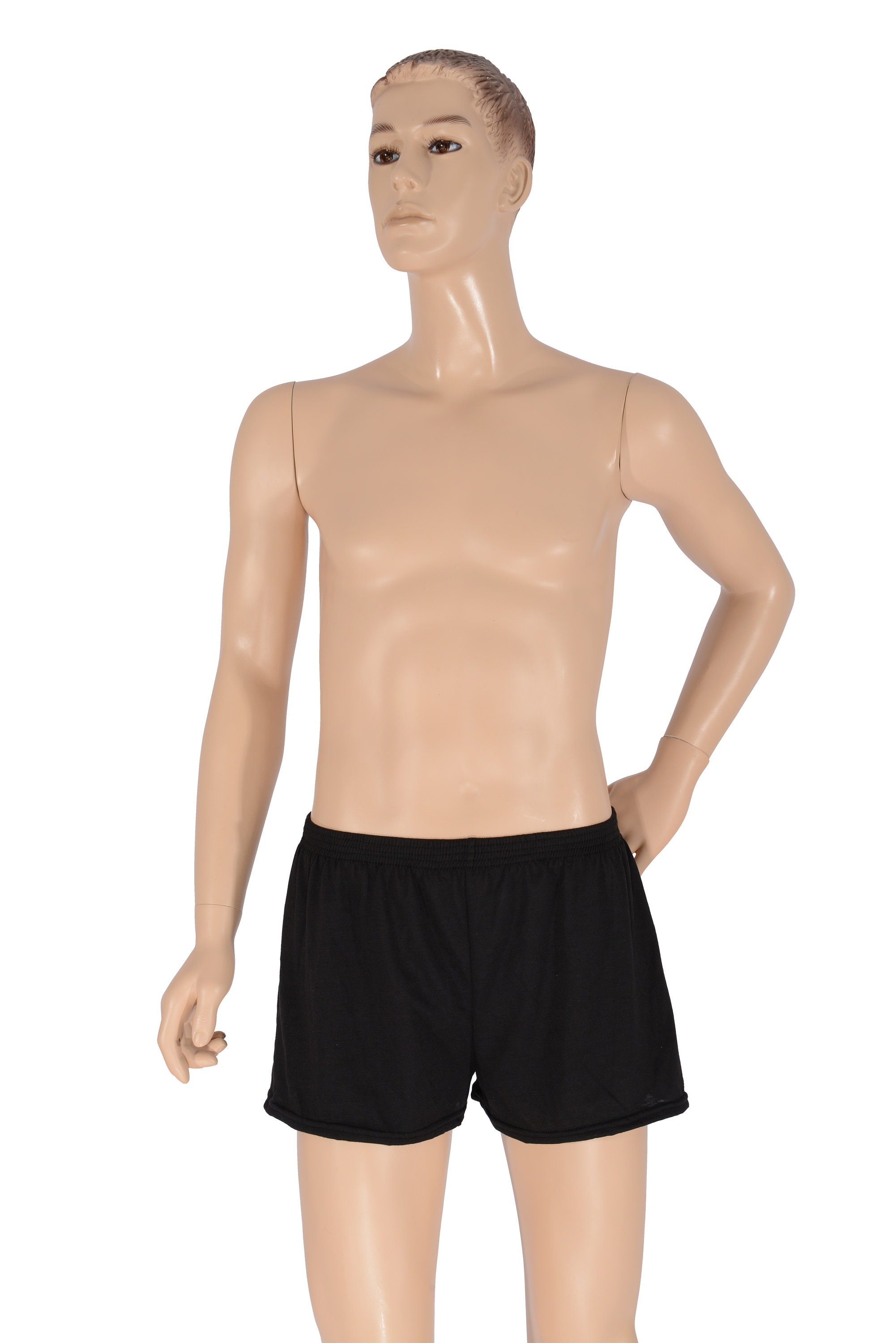 Mens Black Light Cotton Square Cut Shorts, Australian Made, Beach Dance ...