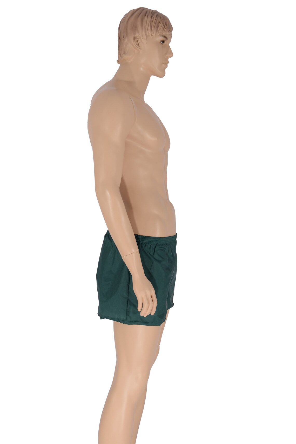 Mens Green Nylon Taffeta Square Cut Shorts Australian Made | Etsy