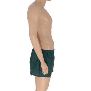 Mens Green Nylon Taffeta Square Cut Shorts, Australian Made, Beach ...