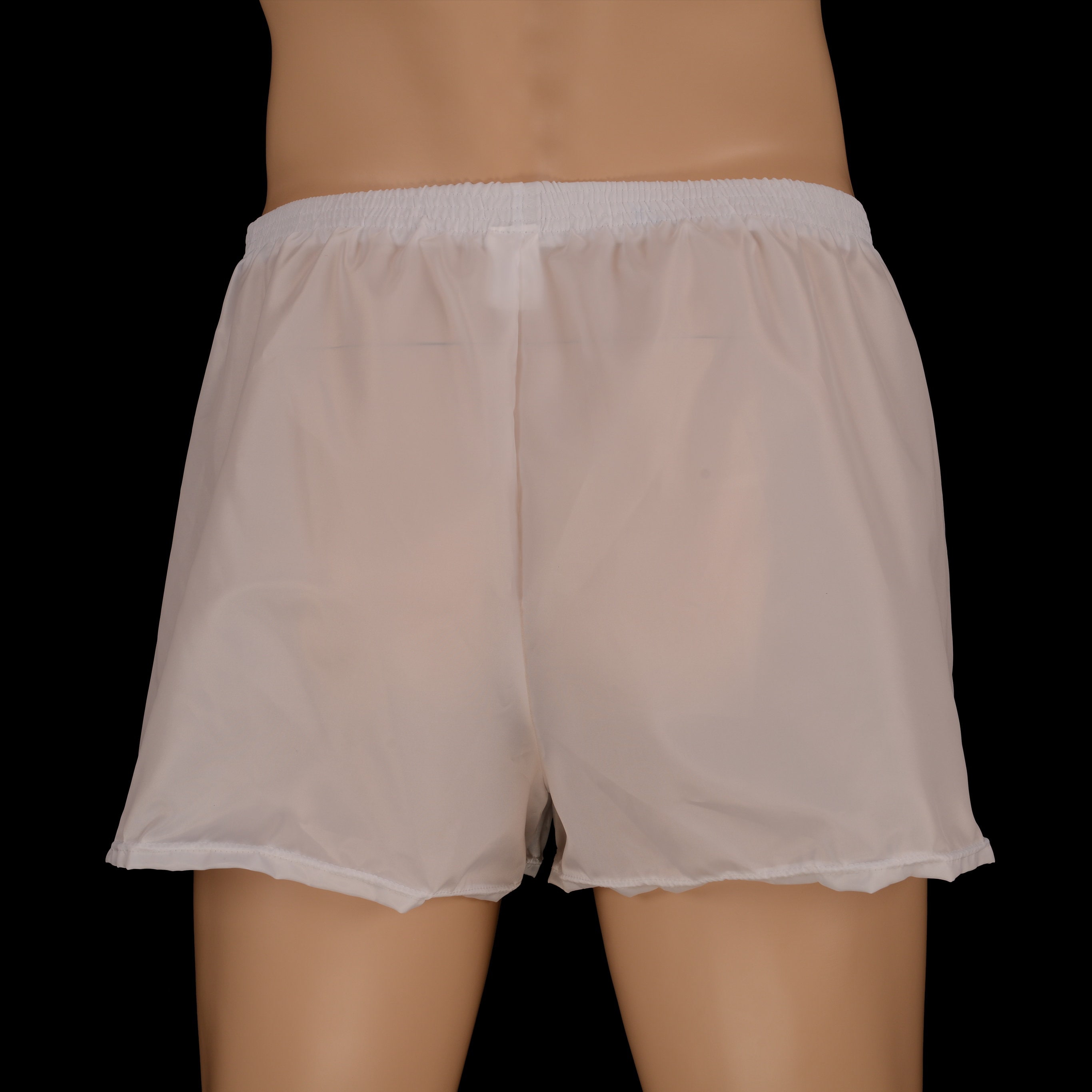 Mens Sheer White Square Cut Shorts: Poly/nylon, Australian Made - Etsy