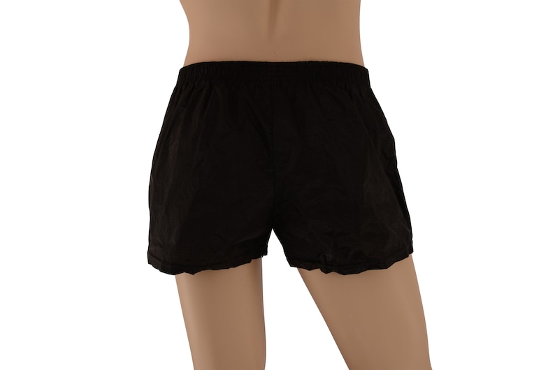 Mens Black Ripstop Nylon Square Cut Shorts Australian Made | Etsy