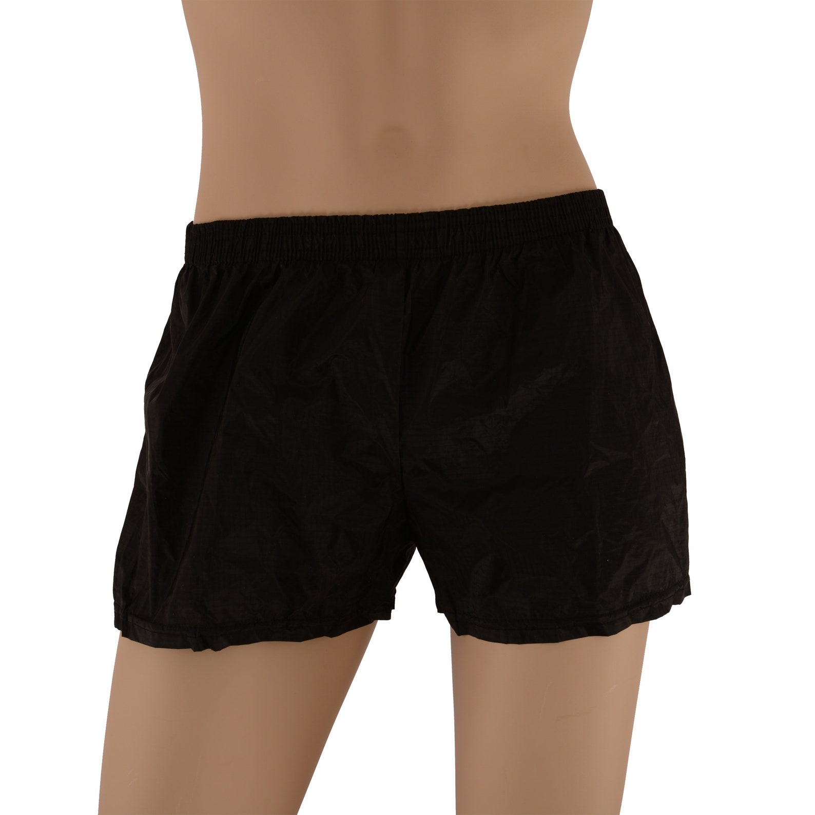 Mens Black Ripstop Nylon Square Cut Shorts Australian Made | Etsy