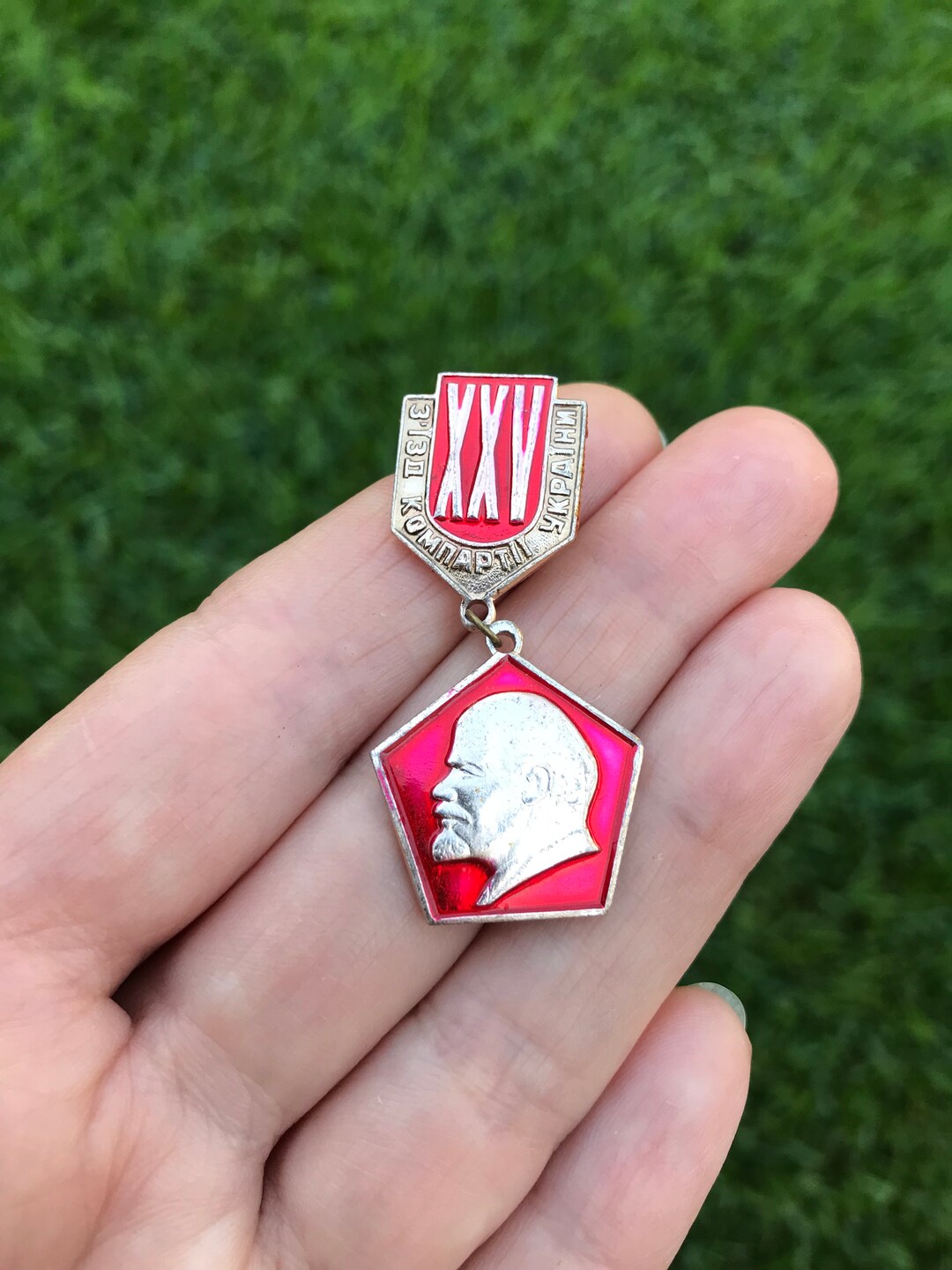 Socialist Ukraine Vintage Lenin Pin USSR Lapel Pin Political Enamel Pin ...