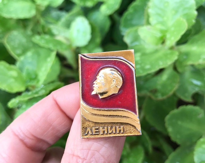 Soviet Russian Vintage Lenin Pin USSR Lapel Pin Political Enamel Pin ...