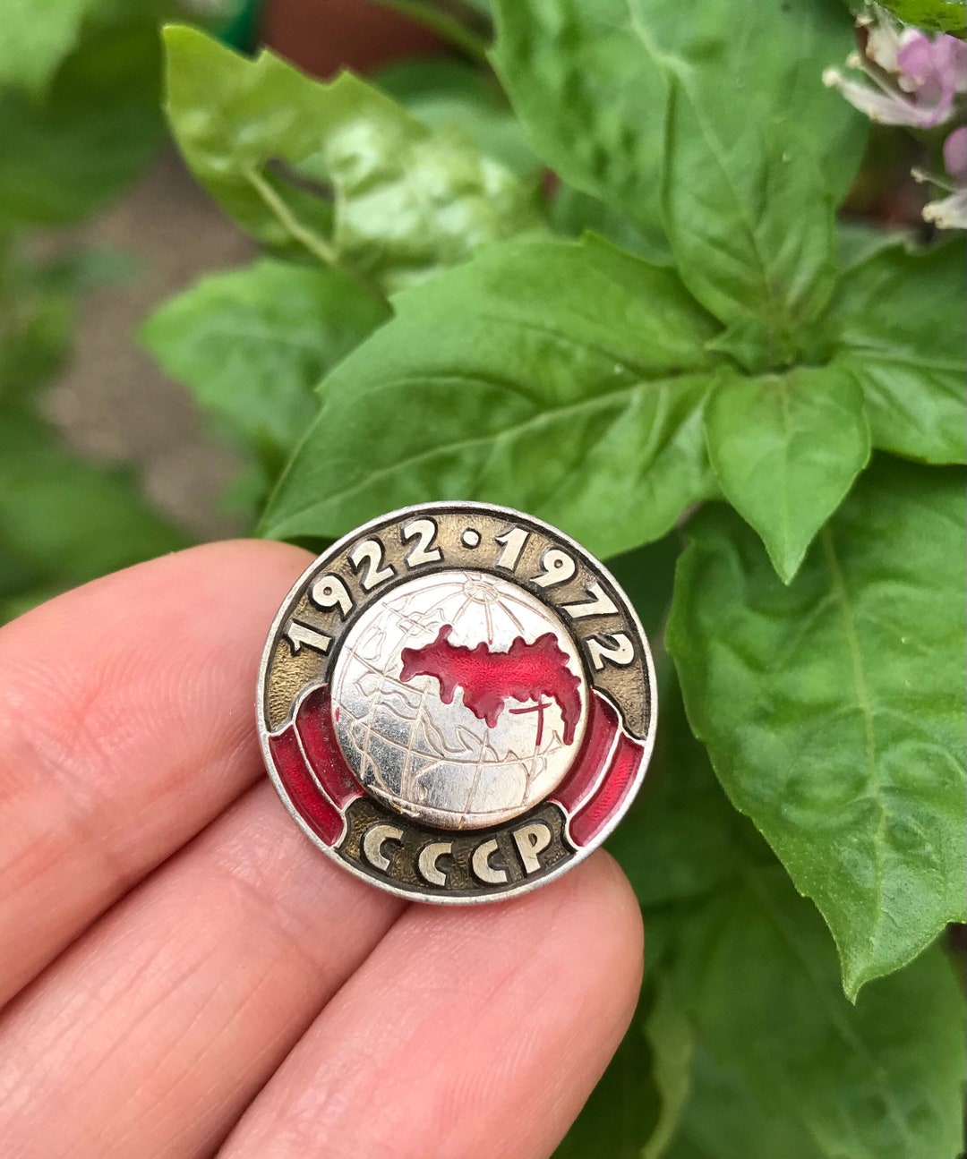 Soviet Russian Vintage Pin USSR 1922 -1972 Lapel Pin Political Enamel ...