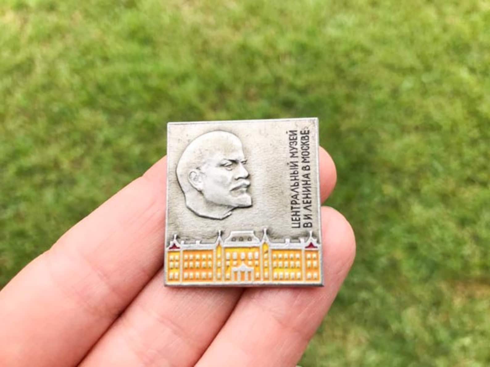 Vintage Pin Lenin Pin Soviet Russian Revolution Pin Silver - Etsy