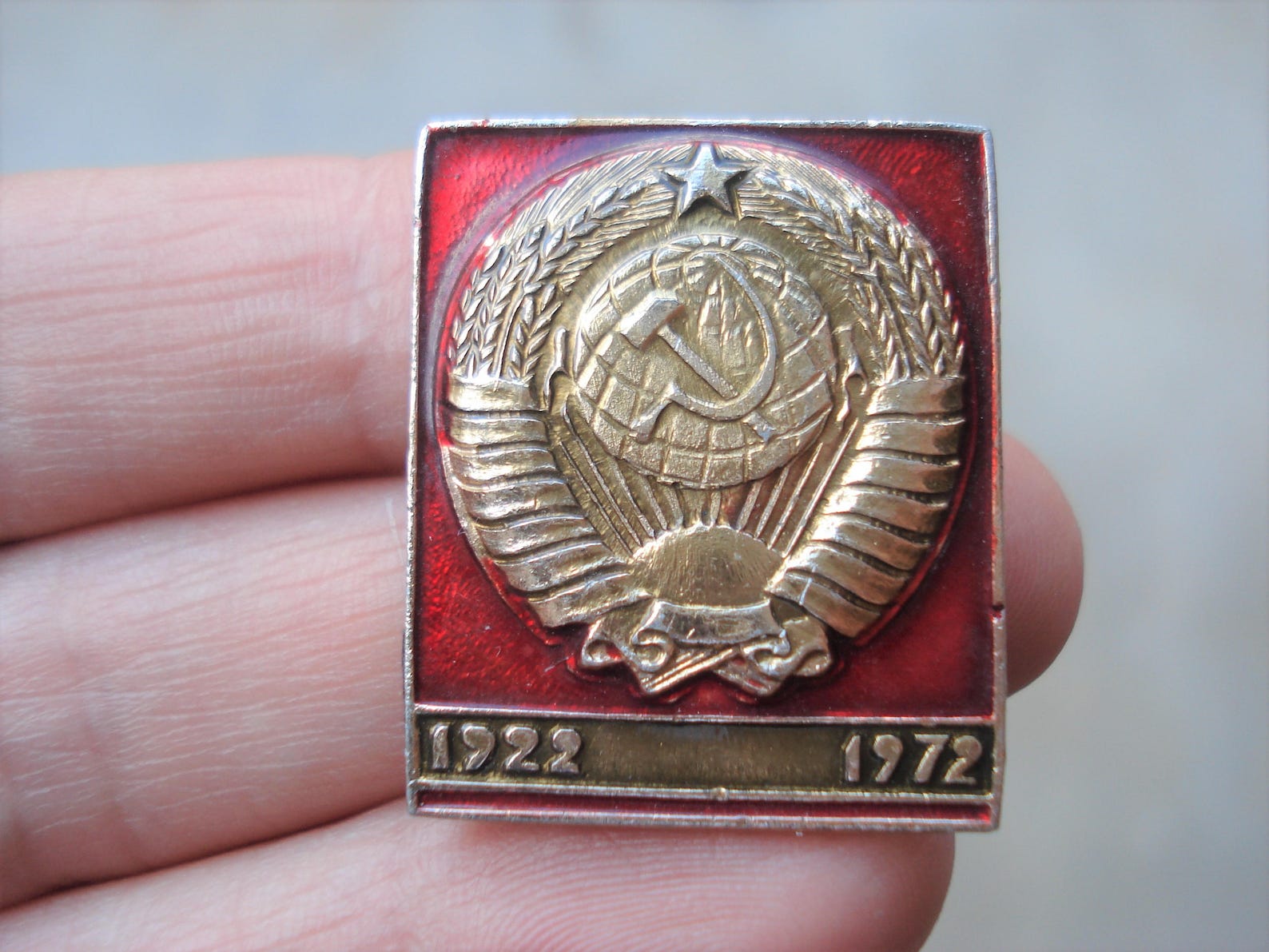 Vintage Soviet Badge USSR National Emblem Pin Russian Hummer - Etsy