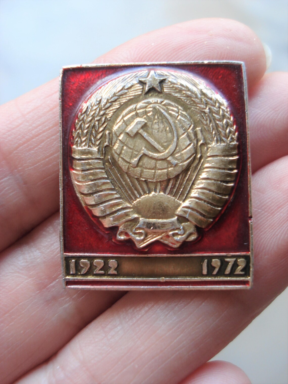 Vintage Soviet Badge USSR National Emblem Pin Russian Hummer | Etsy