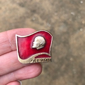 Vintage Russian Soviet Lenin Pin Socialism Soviet Communism Propaganda ...