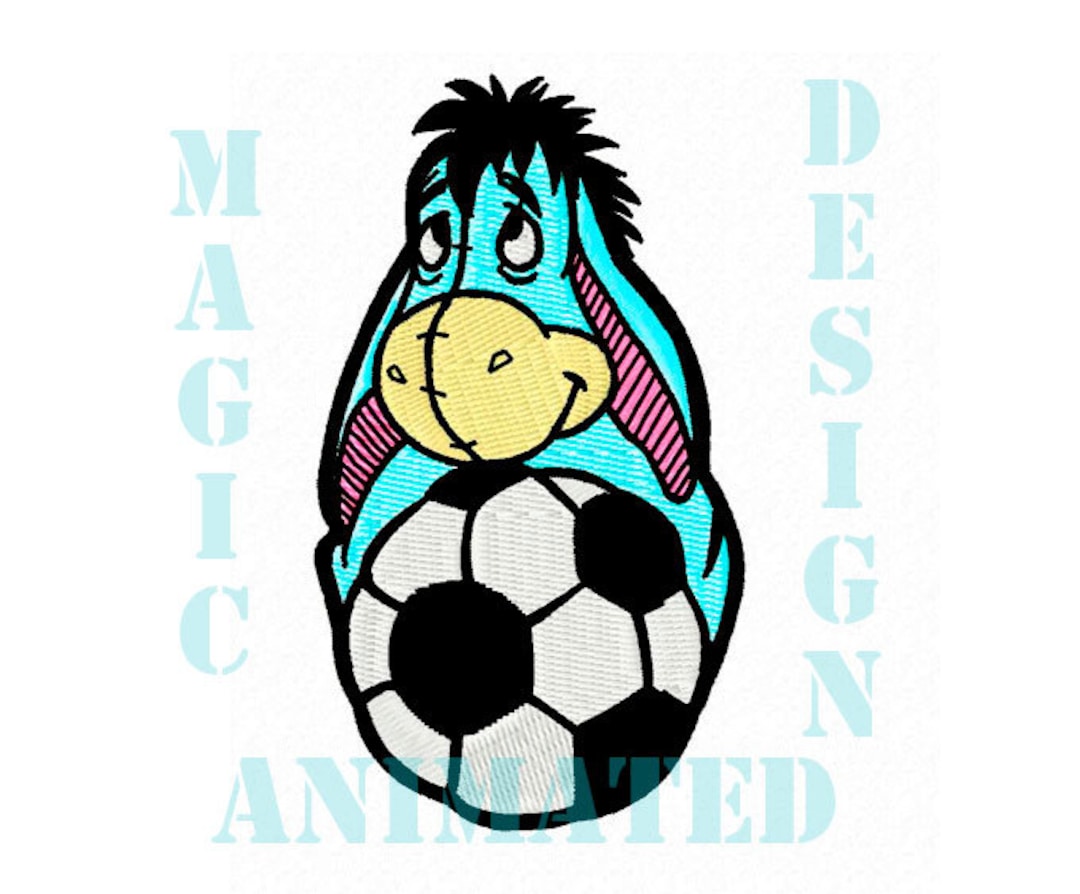 Donkey Soccer Machine Embroidery Design in 4x4 ---instant Download ...