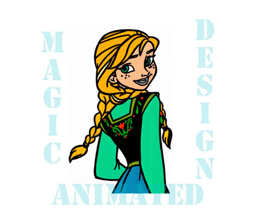 Anna Frozen Machine Embroidery Design in 4 Sizes ---instant Download ...