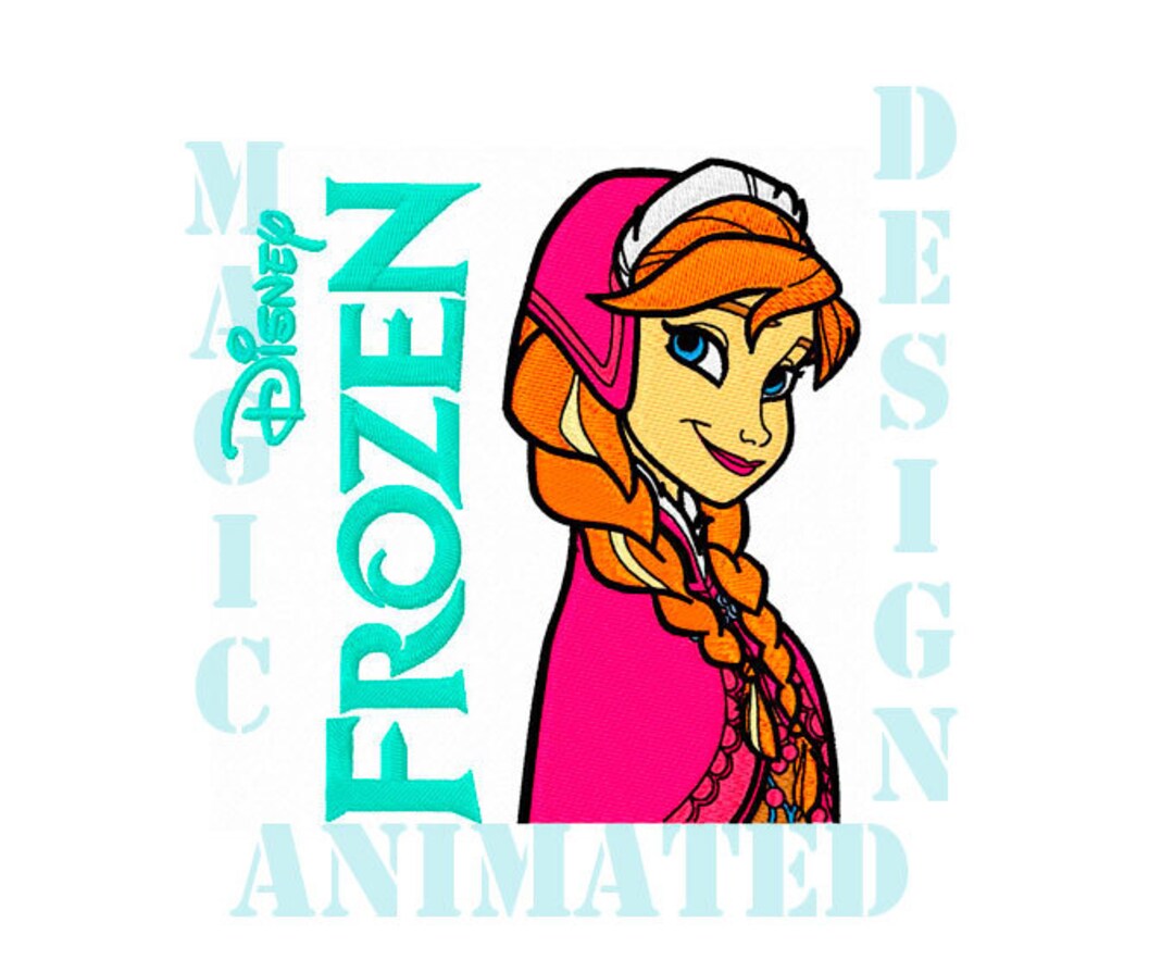 Anna Frozen Machine Embroidery Design in 4 Sizes ---instant Download ...