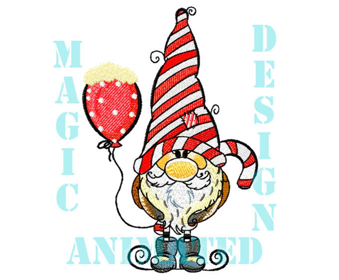 Elf Claus Red Machine Embroidery Design in 4 Sizes ---instant Download ...