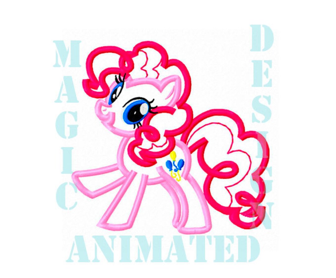 My Little Pony Machine Applique Design in 2 Sizes ---instant Download ...
