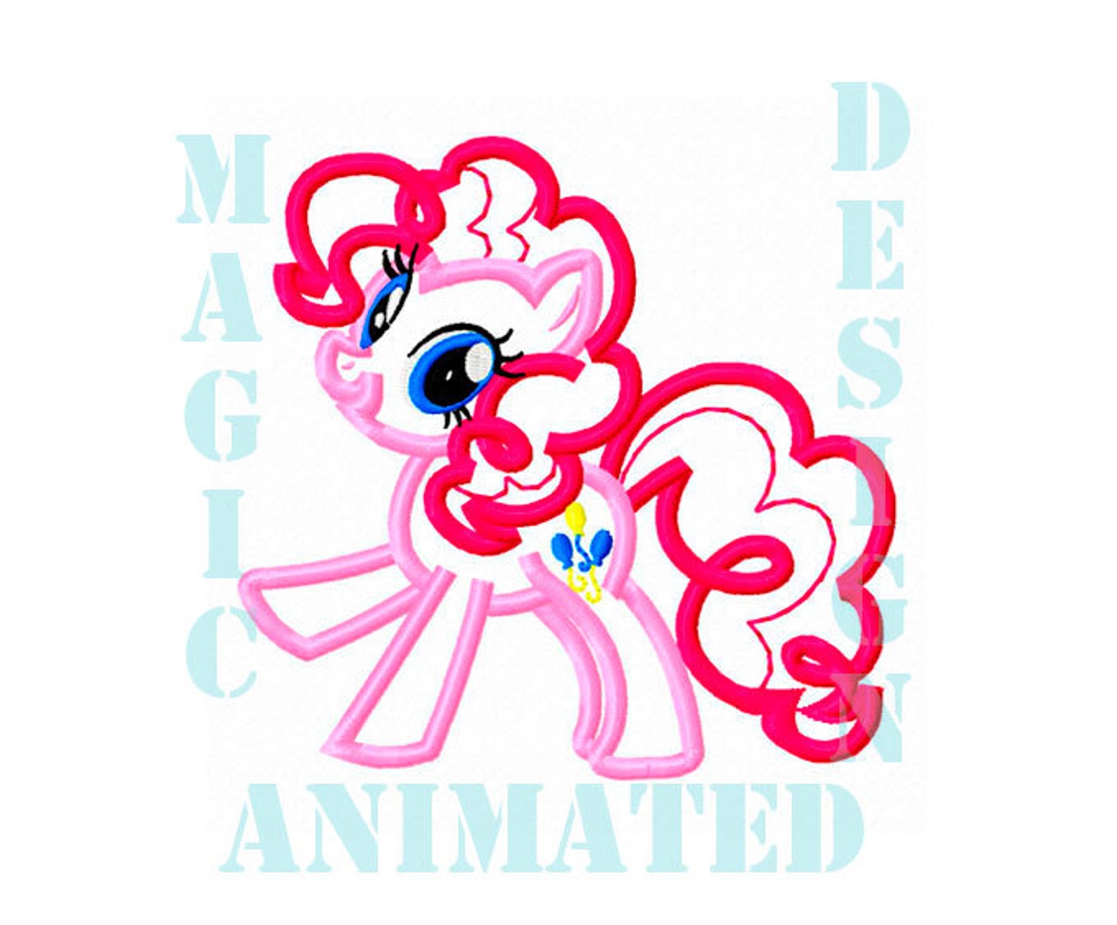 My Little Pony Machine Applique Design in 2 Sizes ---instant Download ...