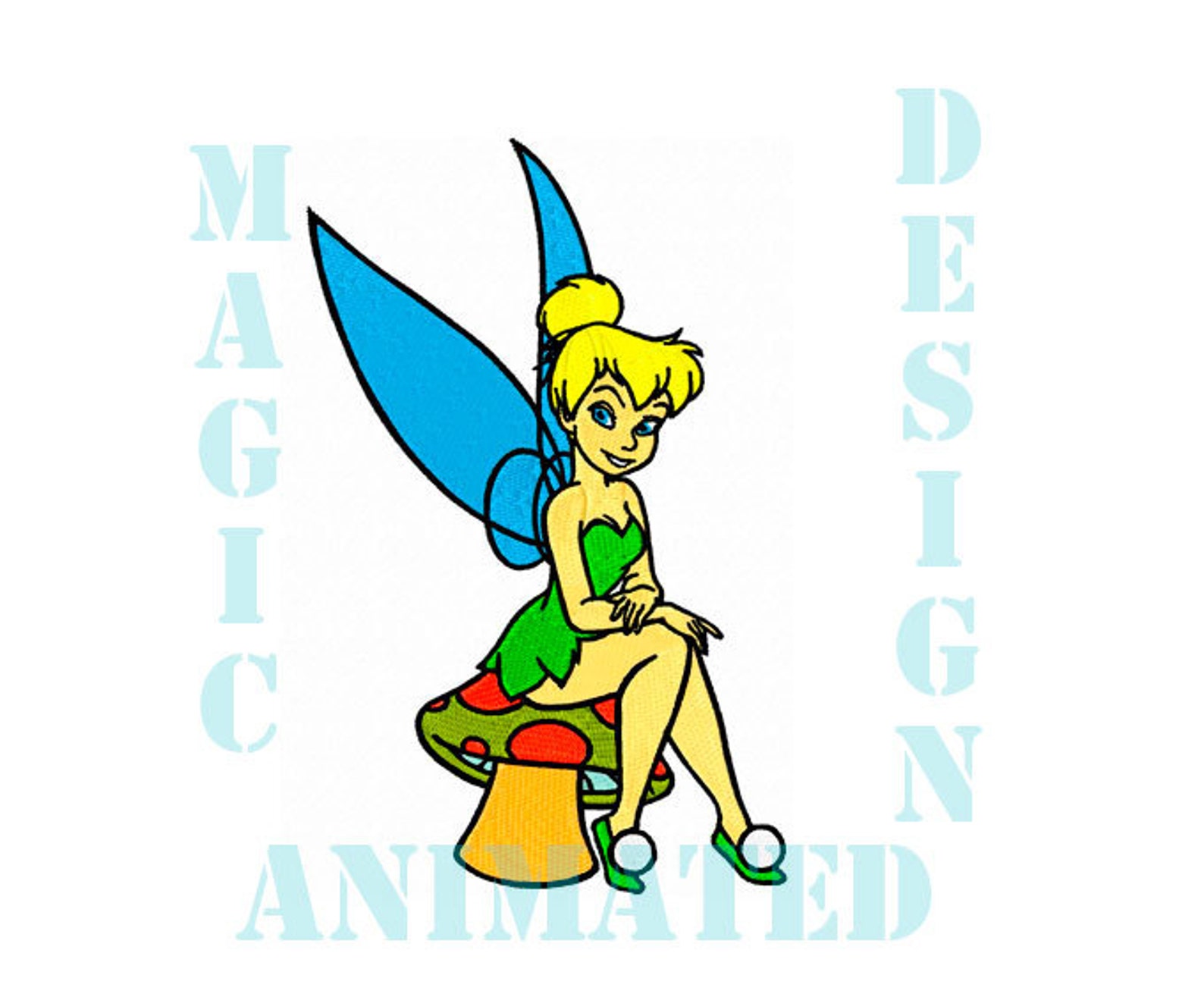Tinkerbell Machine Embroidery Design in 5X7 instant - Etsy