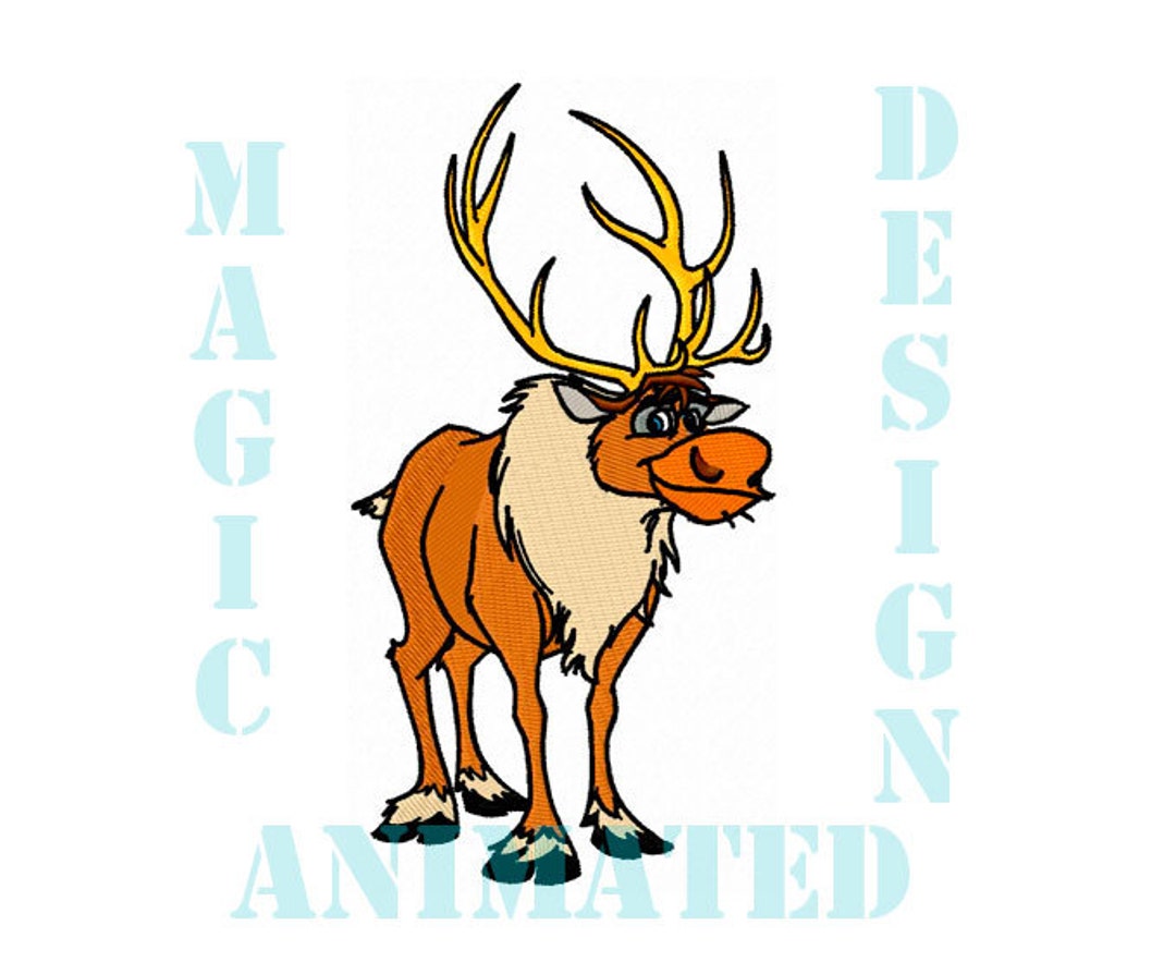 Sven Frozen Machine Embroidery Design in 4 Sizes ---instant Download ...