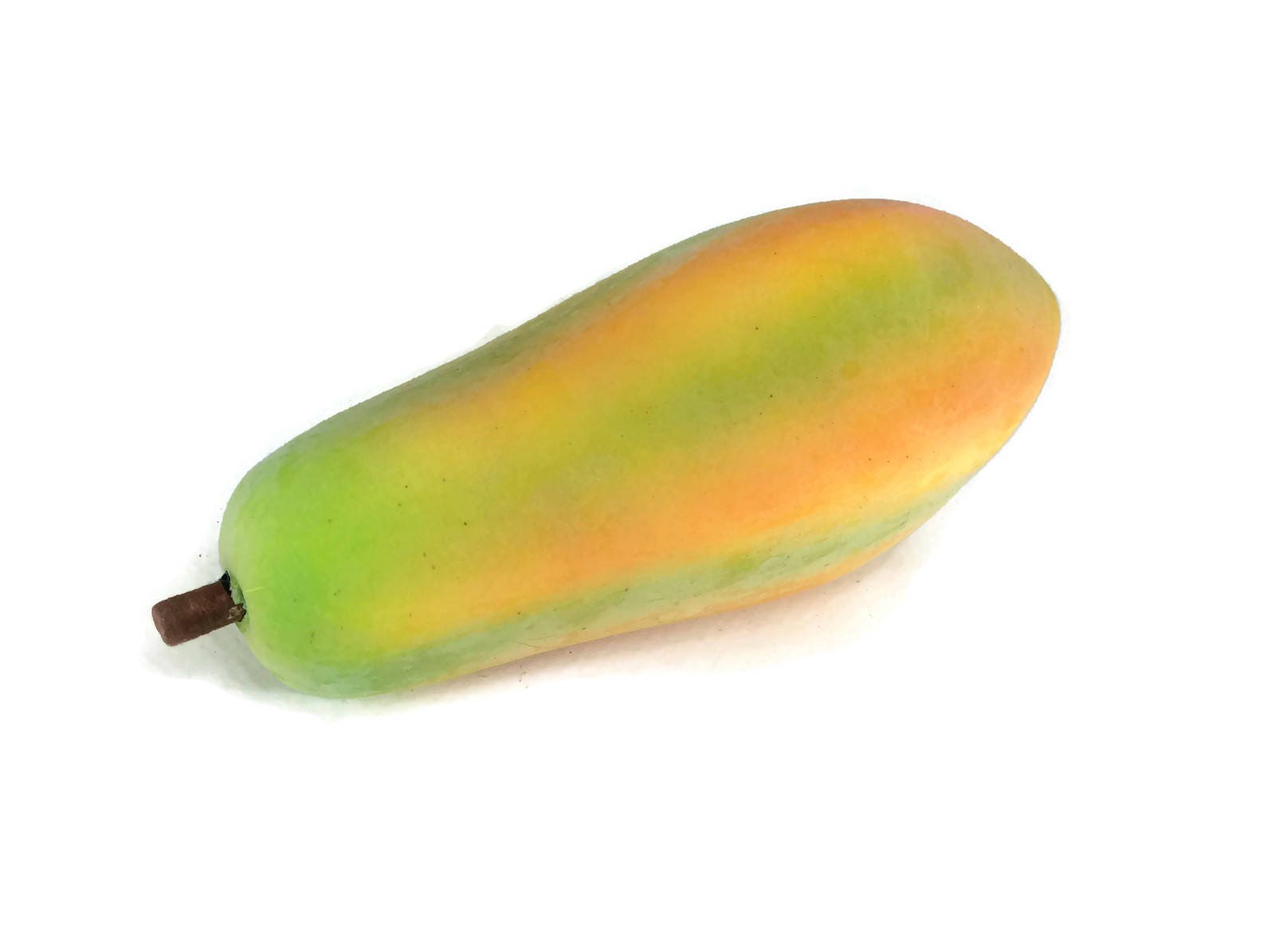 Yellow Papaya Artificial Lifelike Simulation Leaves Faux Fake Fruit ...