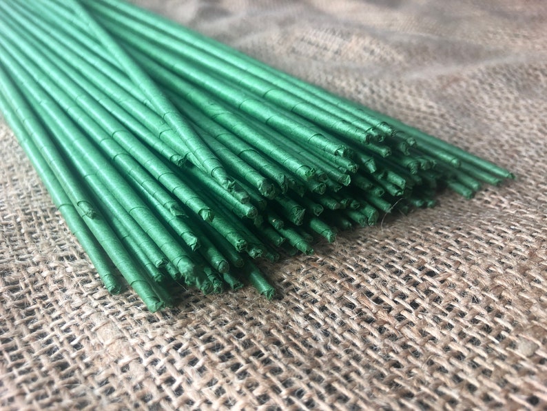 100 Stems Large Long Big Length 18" X 4 Mm Floral Wire Flower Stem ...