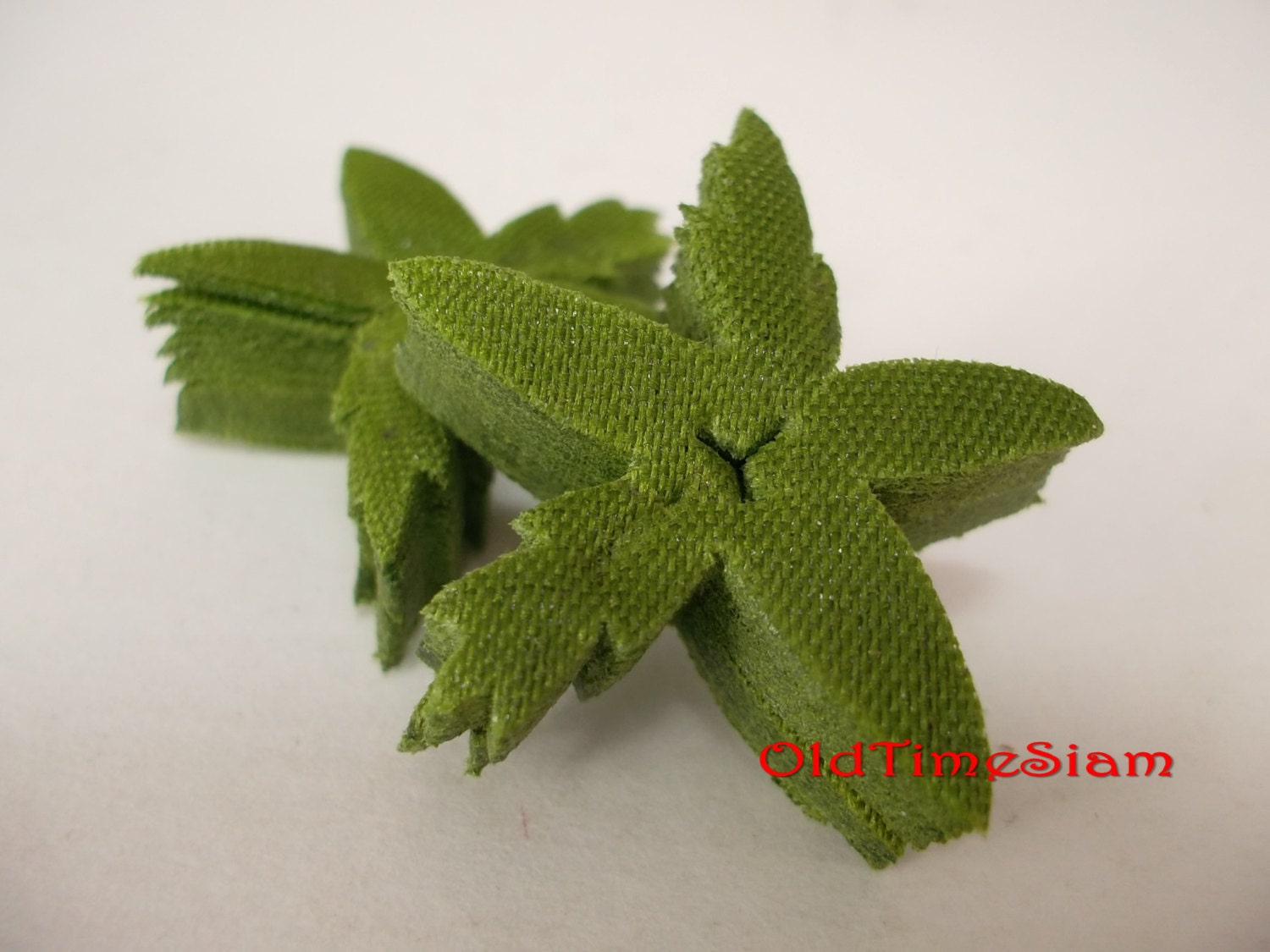 Supply 100 Sepals Petal Size 1 Inch Fabric Green Torus Sepal Calyx ...