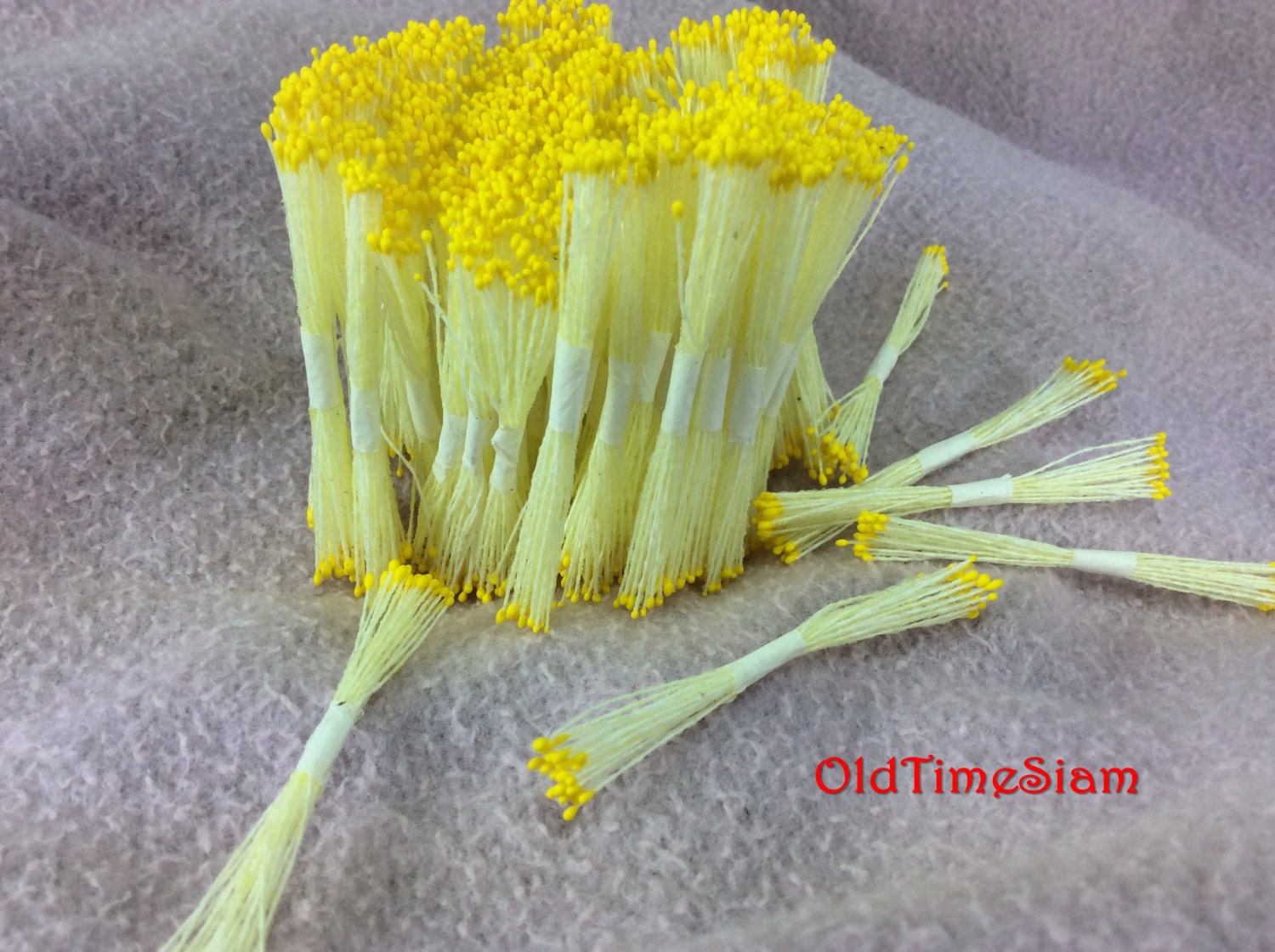 Yellow Pollen Water Drop Head Flower Stamen Pollens 4800 Heads 2400 Pcs ...